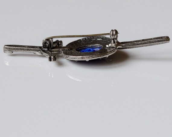Celtic Miracle Sword Brooch with Blue Stone - Gem