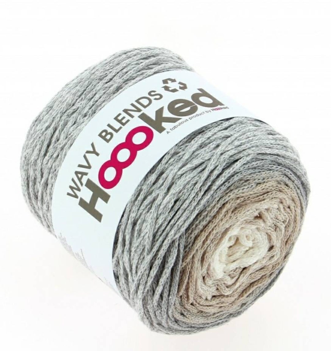 Hoooked Wavy Blends Gradient Yarn Bobbel Recycled Cotton Cotton Crochet ...