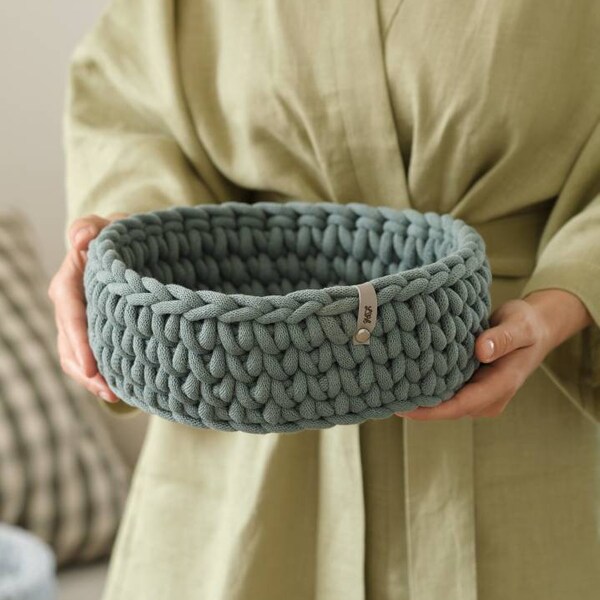Knitted Nursery Basket - Etsy