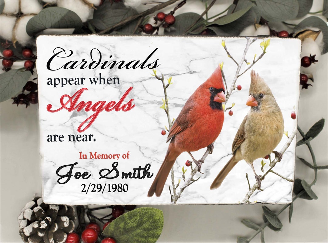 Cardinal Memorial Stone, Cardinals Appear When Angels Are Near ...