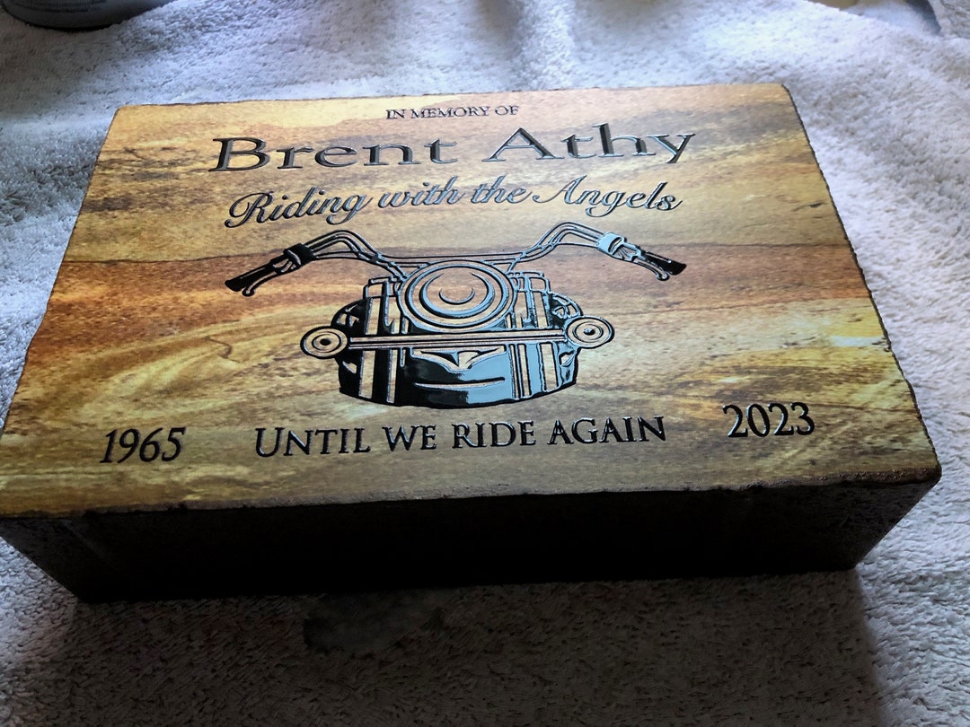 Motorcycle Memorial Garden Stone Riding With the Angels,until We Ride ...