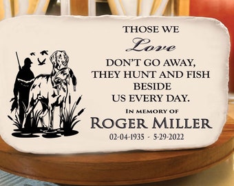 Hunting and Fishing Memorial Stone - Etsy
