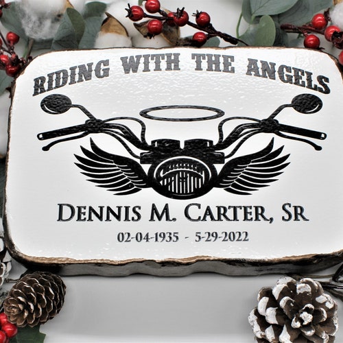Motorcycle Memorial Wind Chime Riding With Angels Memorial - Etsy