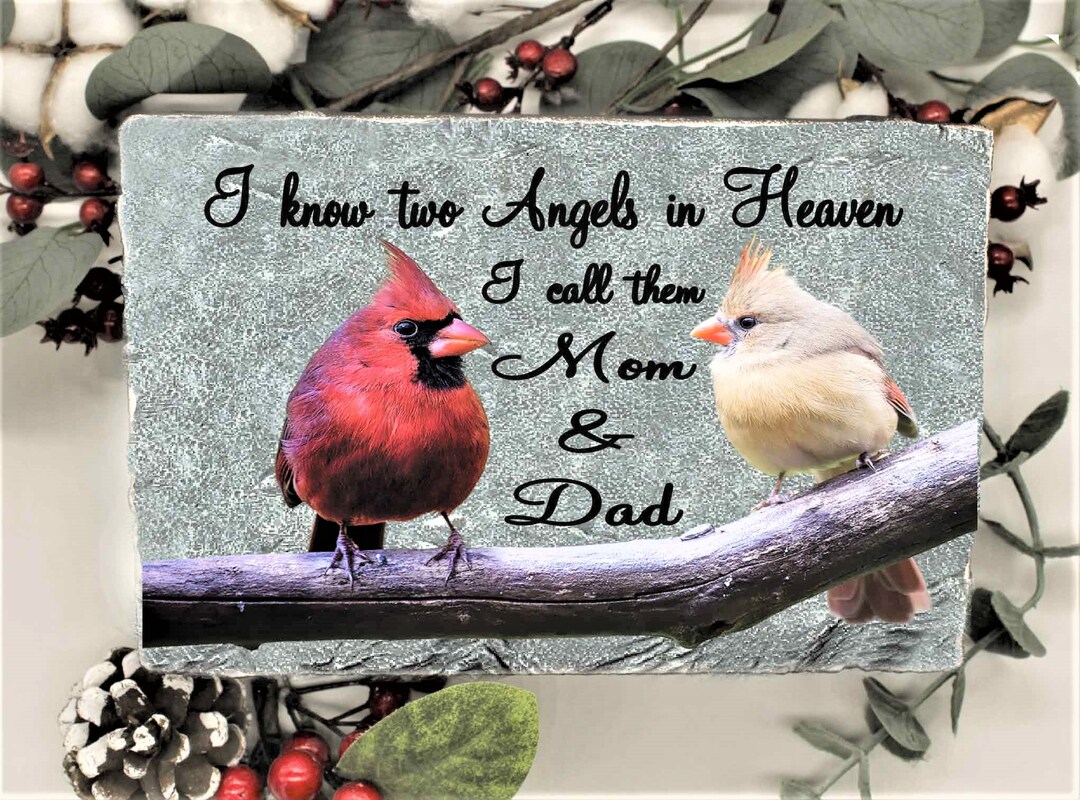 Cardinal Memorial Stones, I Know Two Angels in Heaven Grave Decoration ...