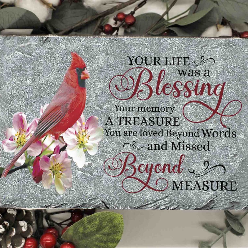 Cardinal Memorial Stone - Etsy