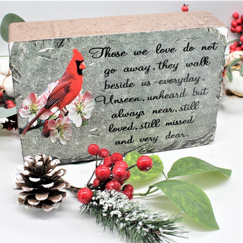 Cardinal Memorial Stone - Etsy