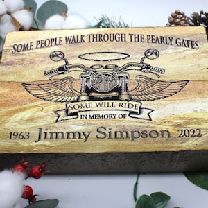 Motorcycle Memorial Stone Gift, is a Sympathy Gift for the Loss of a ...