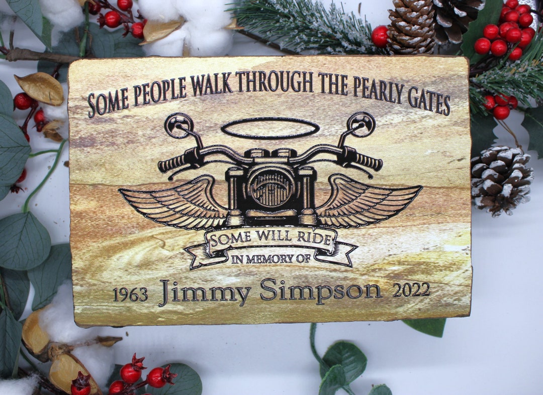 Motorcycle Memorial Stone Gift, is a Sympathy Gift for the Loss of a ...