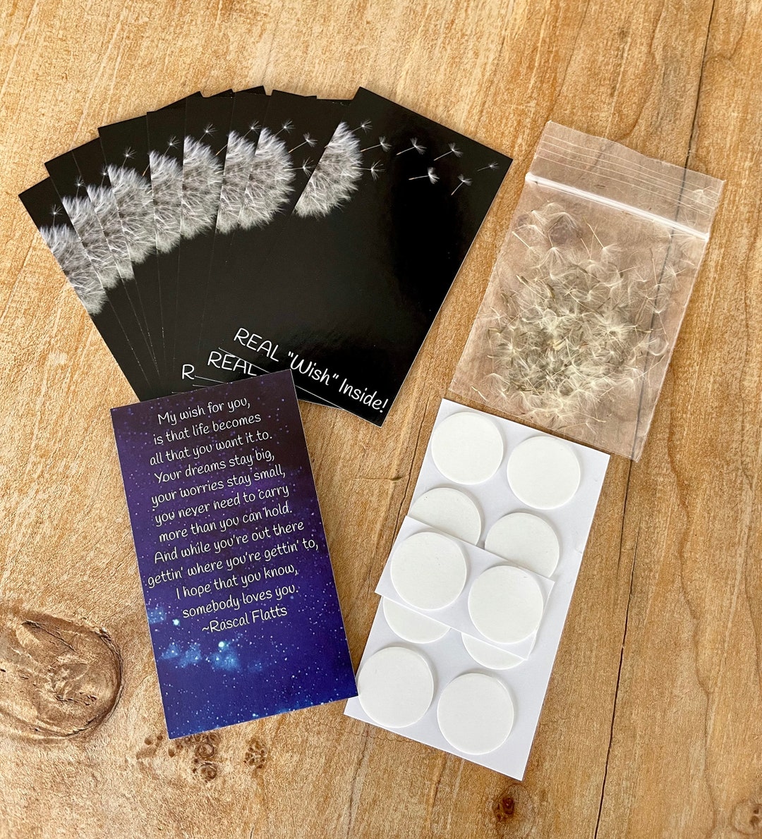 My Wish for You Backing Cards and Sticky Dots Kit, Diy Pocket Hug ...