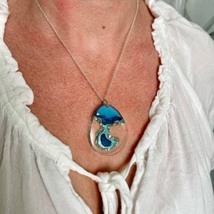 Larger Geode Inspired Resin Necklaces, Statement Jewelry, West Coast ...