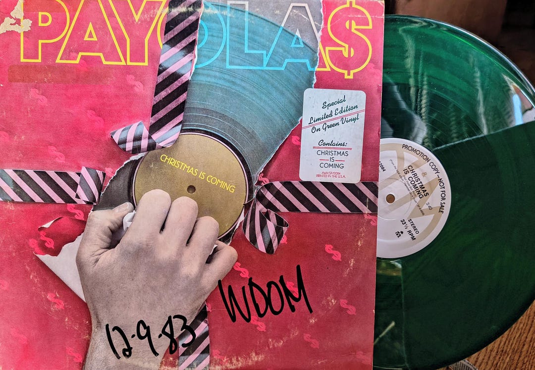 The Payolas Christmas is Coming 12" First Press Vintage Vinyl Record ...