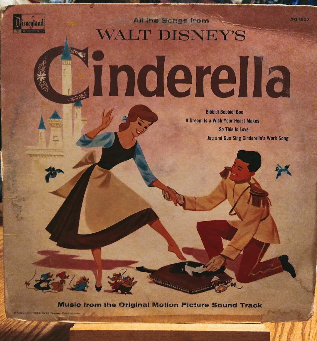 Walt Disneys Cinderella First Press Vintage Vinyl Record/album/lp '63 ...