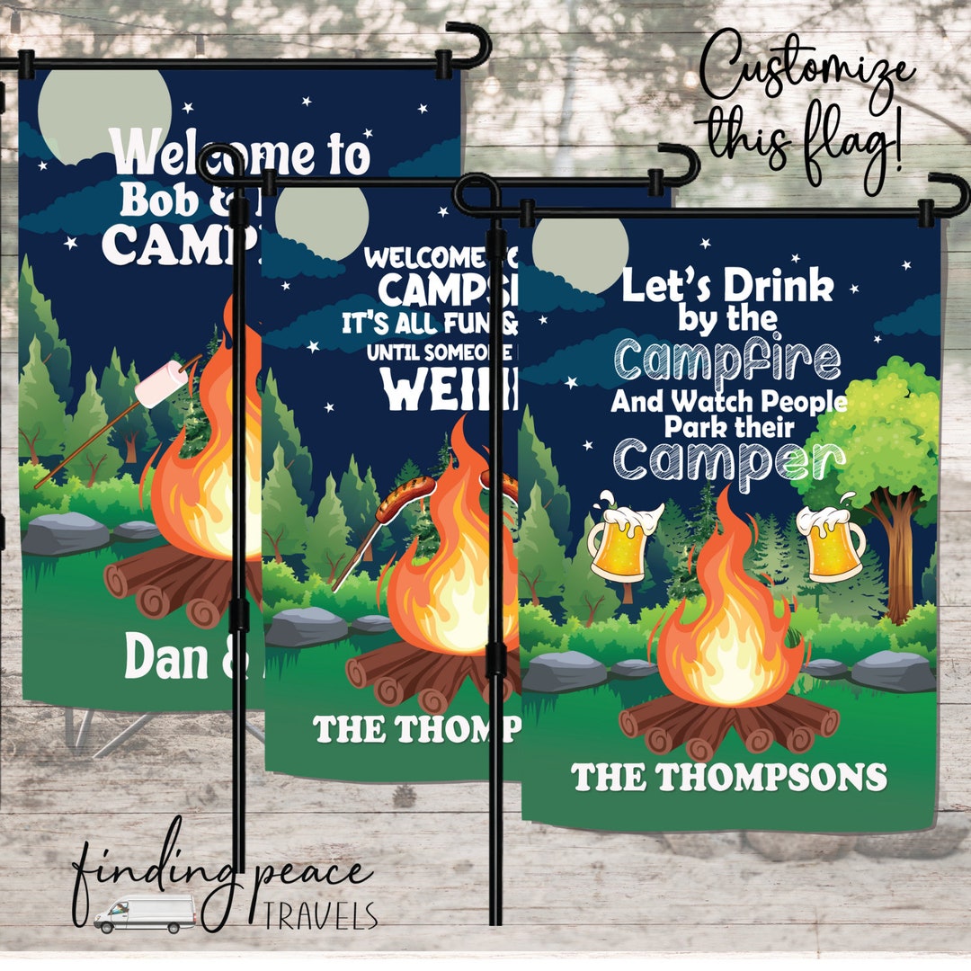 Camping Saying Flag RV Gift Decor Van Life Gift for Camper Weekend ...