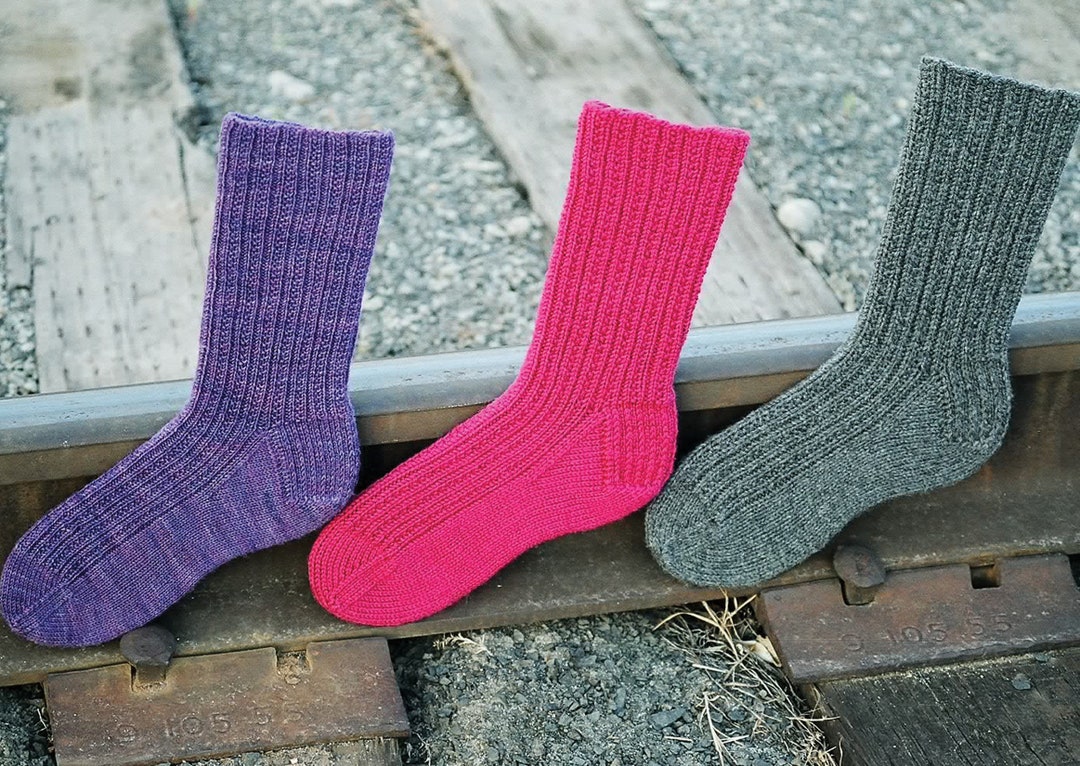 Railroad Rib Socks ~ Knitting Pattern ~ PDF Download - Etsy