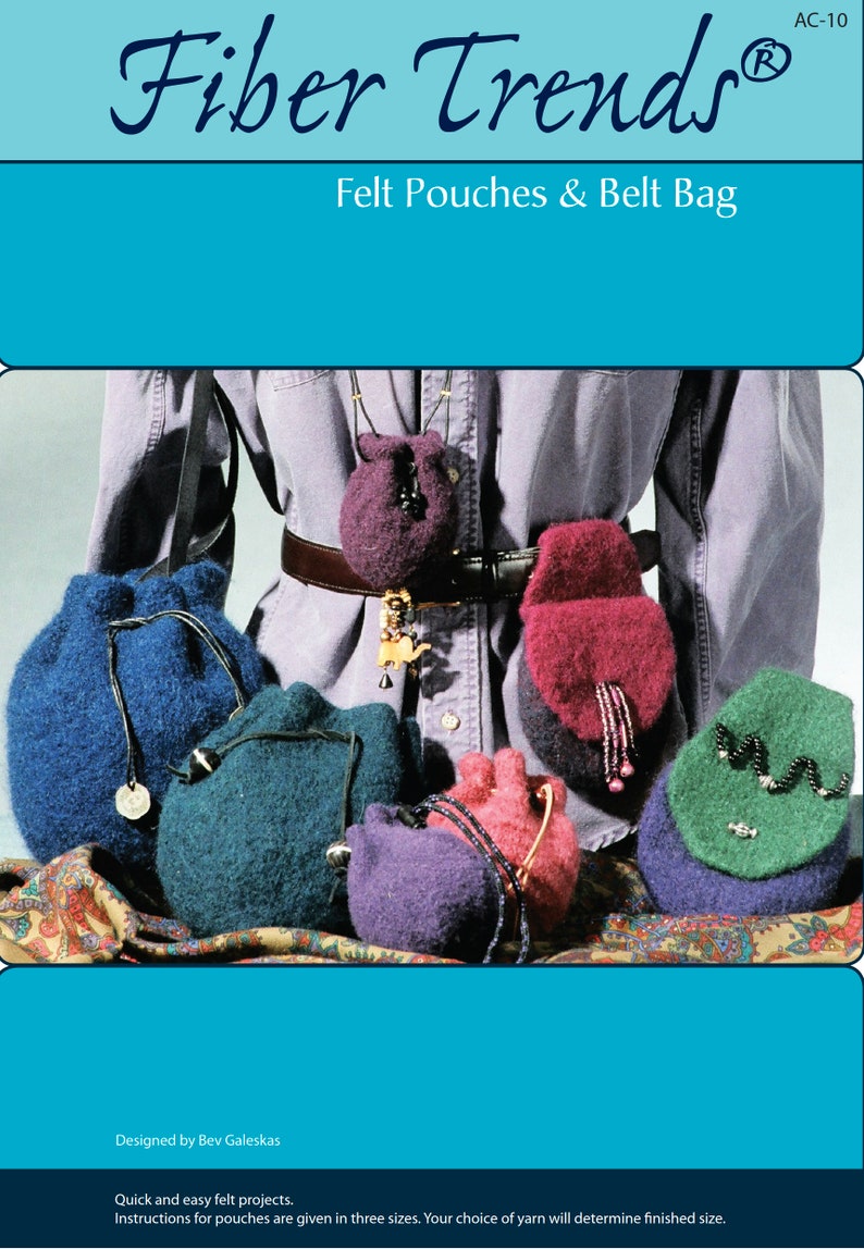 Felt Pouches & Belt Bag ~ Knitted Pattern ~ PDF Download - Etsy