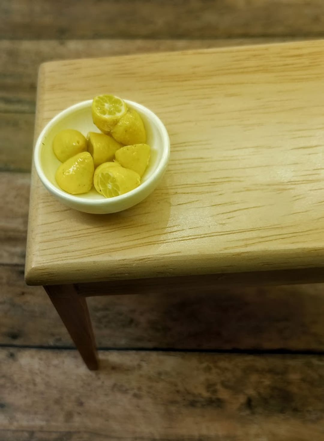 Miniature Lemons, Lemon Halves, Miniature Food, Miniature Groceries, 1: ...