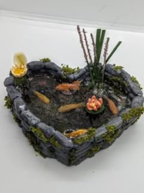 Miniature pond miniature fish pond miniature goldfish pond | Etsy