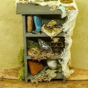 Miniature Halloween Shelf, Haunted Shelf, Shelf Display, Miniature ...