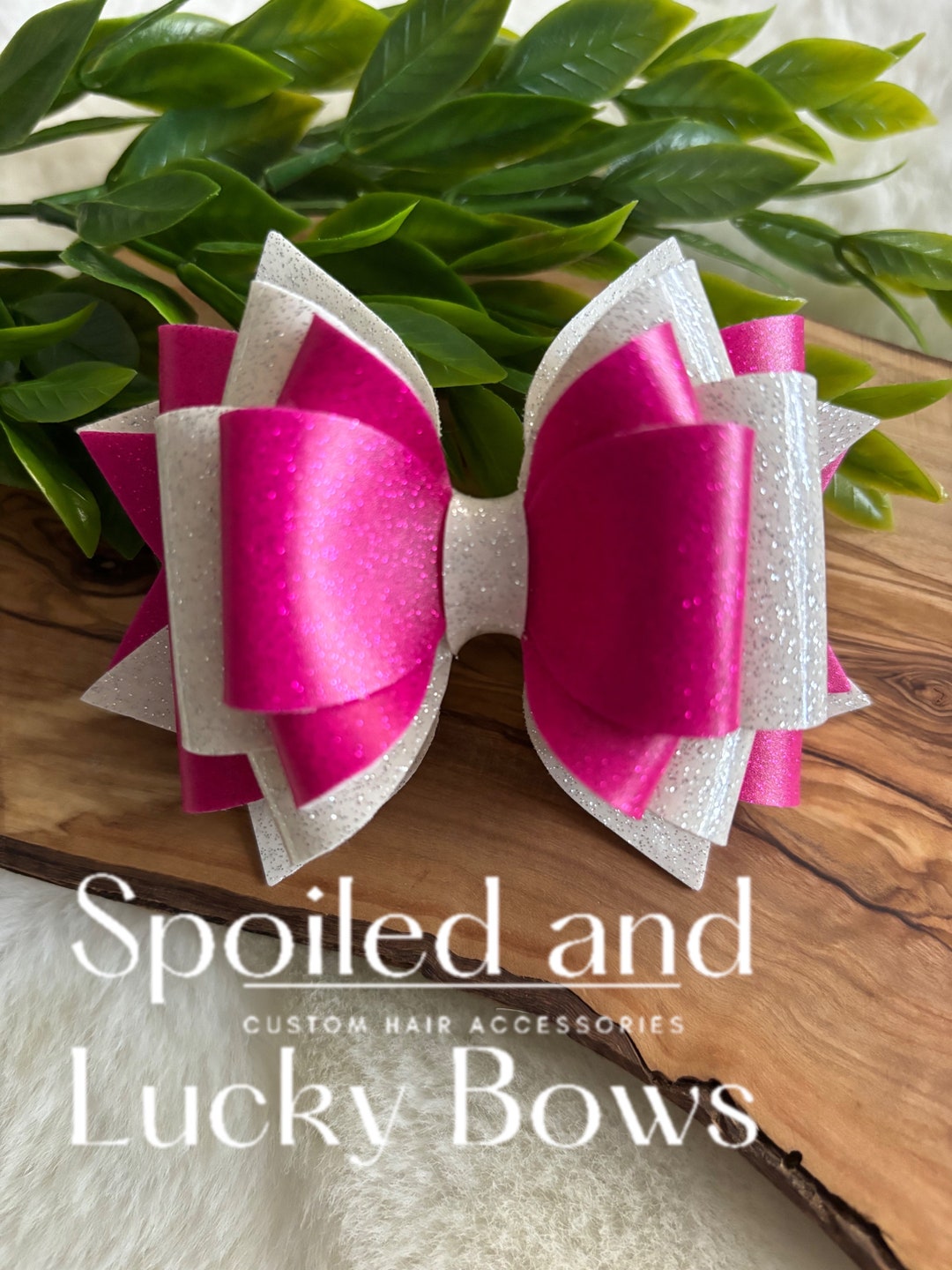 Hot Pink and White - 4” Bow for a Stanley Quencher - Etsy