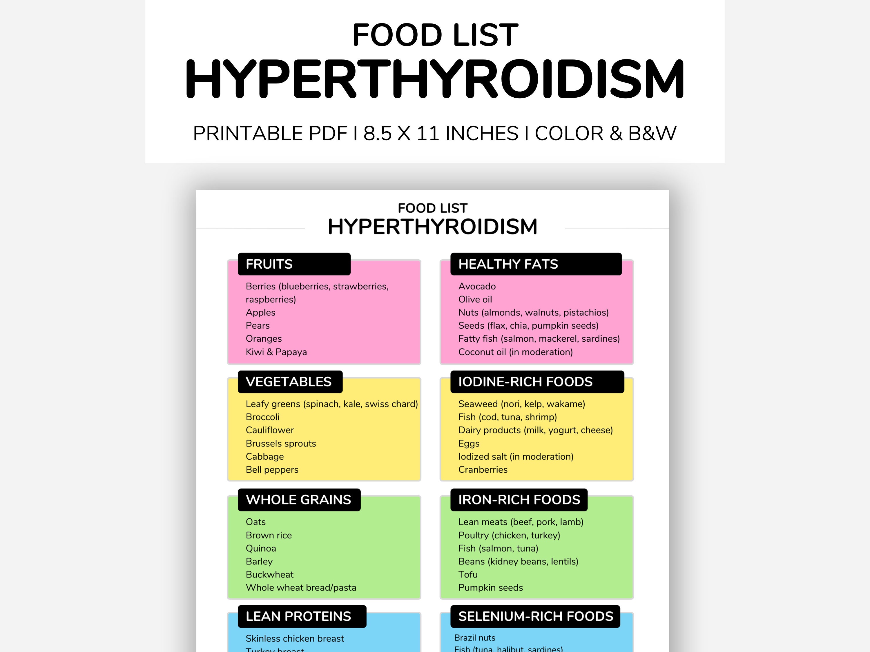 Hyperthyroidism, Hyperthyroidism Diet, Food Chart, Food List, What to ...