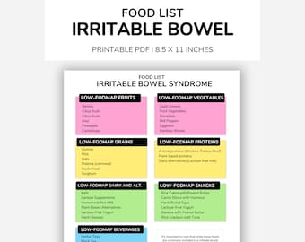IBS Diet, Irritable Bowel Syndrome, Food List, Grocery List, Food Guide ...
