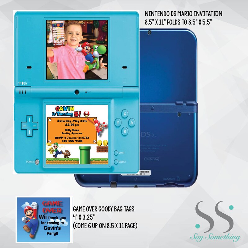 Nintendo Invitation - Etsy