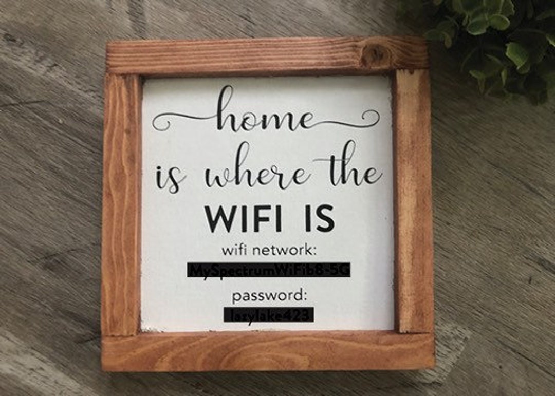 Rustic Sign, Farmhouse Decor, Wifi, Home - Etsy