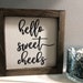 Hello Sweet Cheeks Wall Sign Canvas Sign Rustic Wood Frame - Etsy