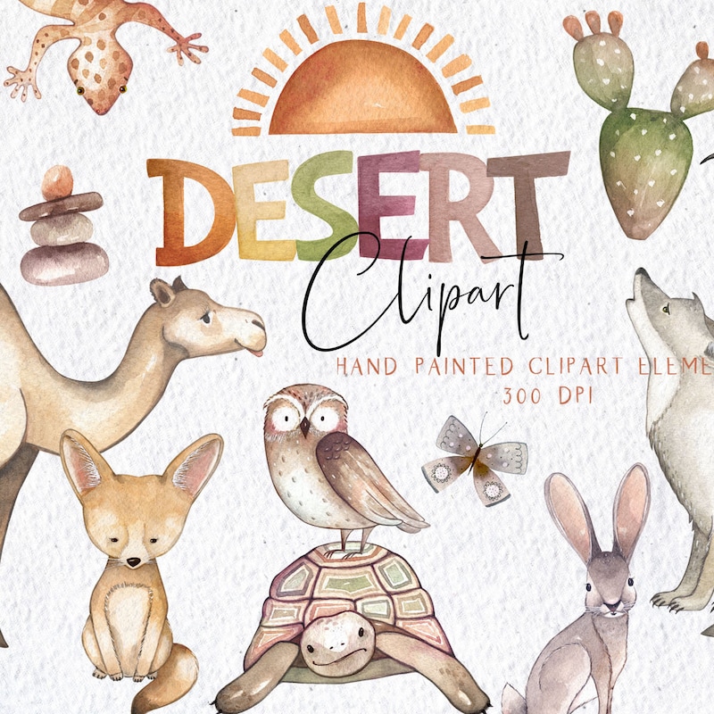 Desert Animals Clip Art - Etsy