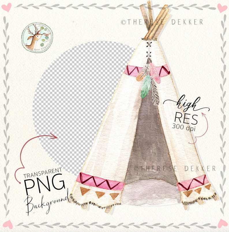 Watercolor Safari Clipart, Tribal Animals Clipart, Woodland Clipart ...