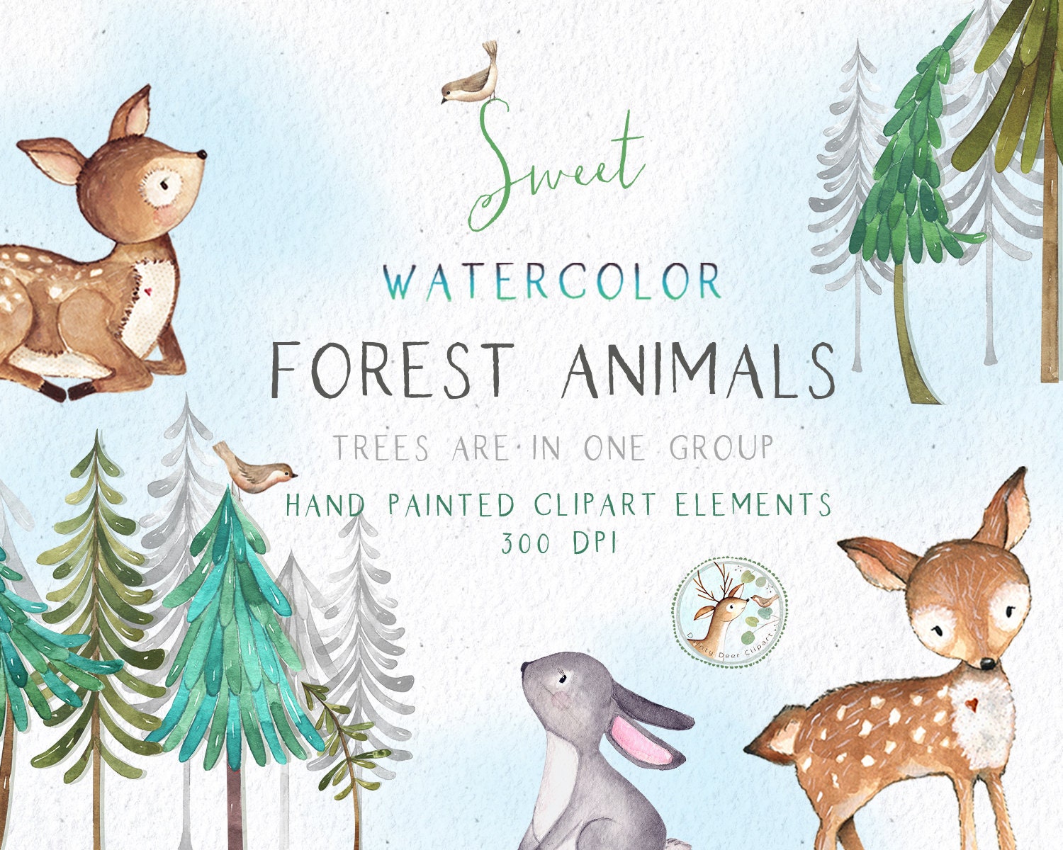 Forest Animals Group Clipart
