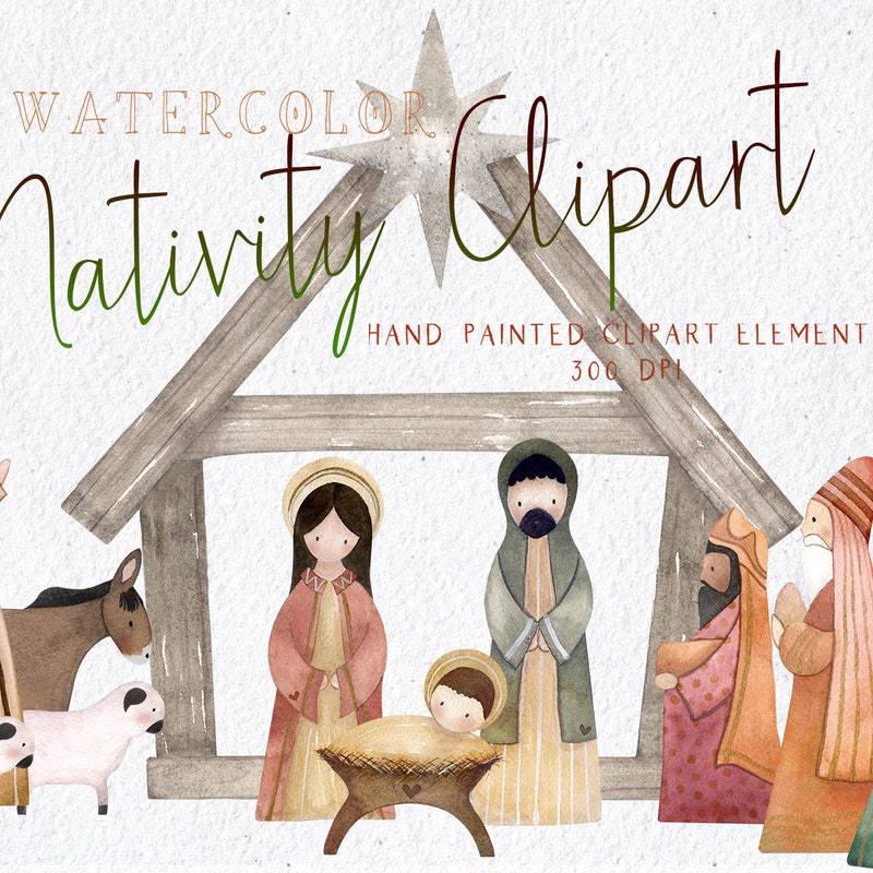 Nativity Clipart - Etsy
