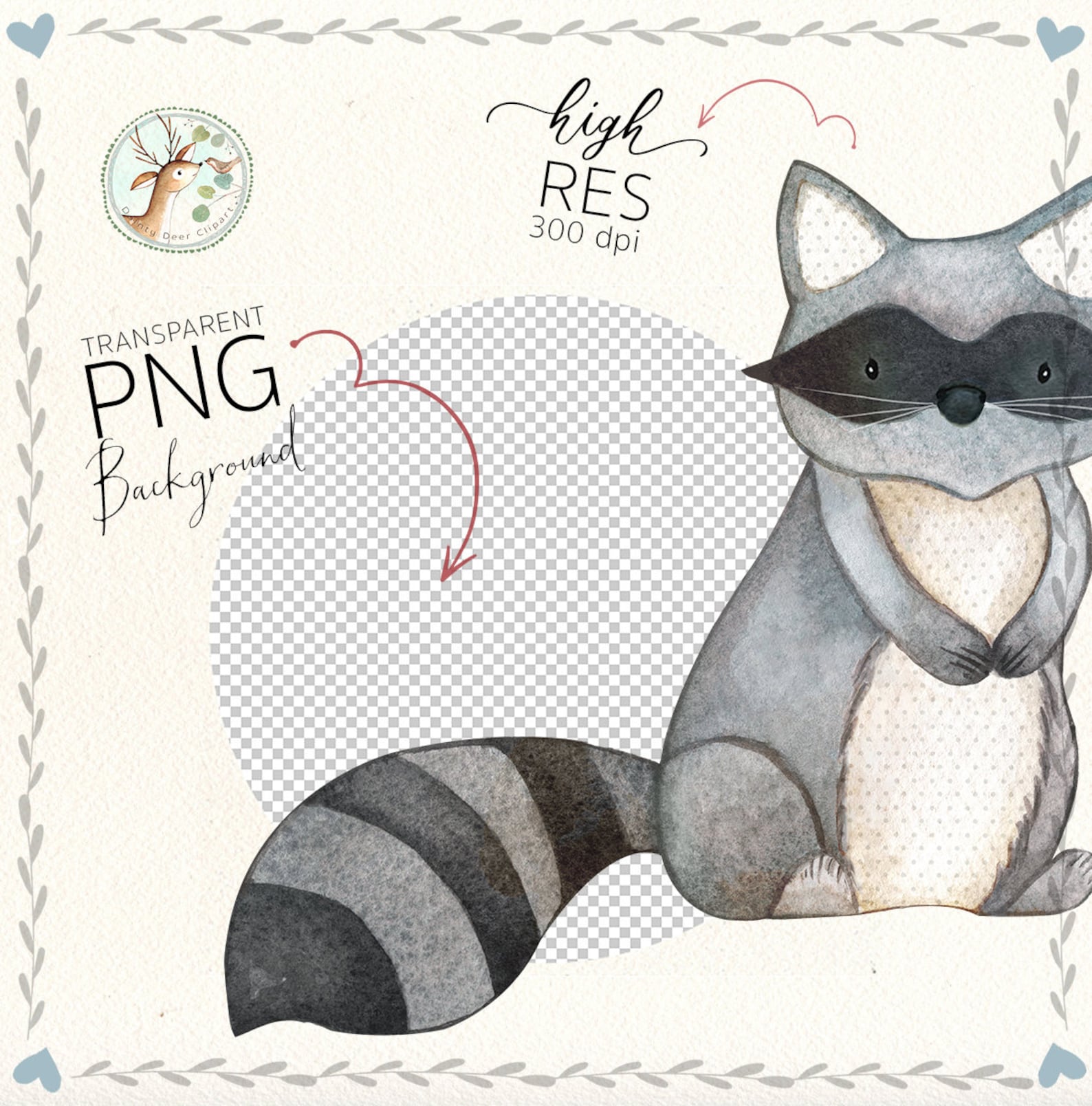 Watercolor Woodland Animals Clipart Watercolor Forest Animals - Etsy