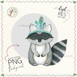 Woodland Tribal Animals Clipart Watercolor Tribal Clipart - Etsy