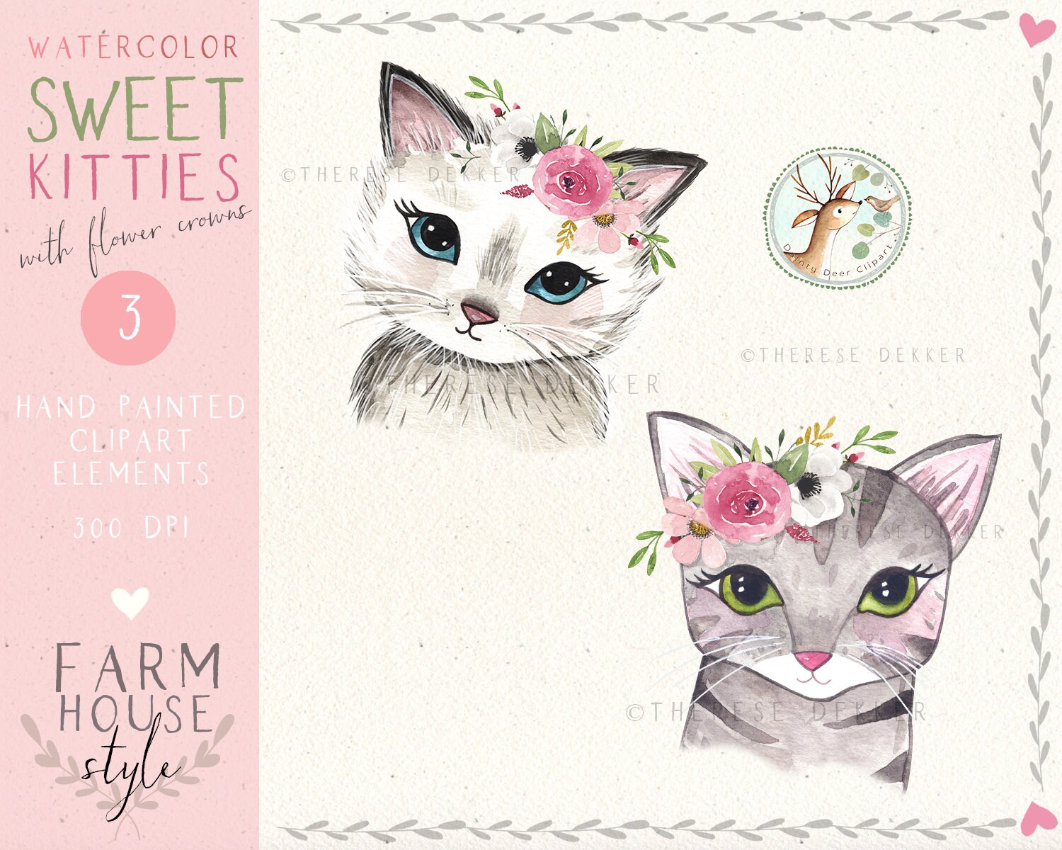 Watercolor Cat Clipart, Watercolor Cat Clip Art, Watercolor Kitty ...