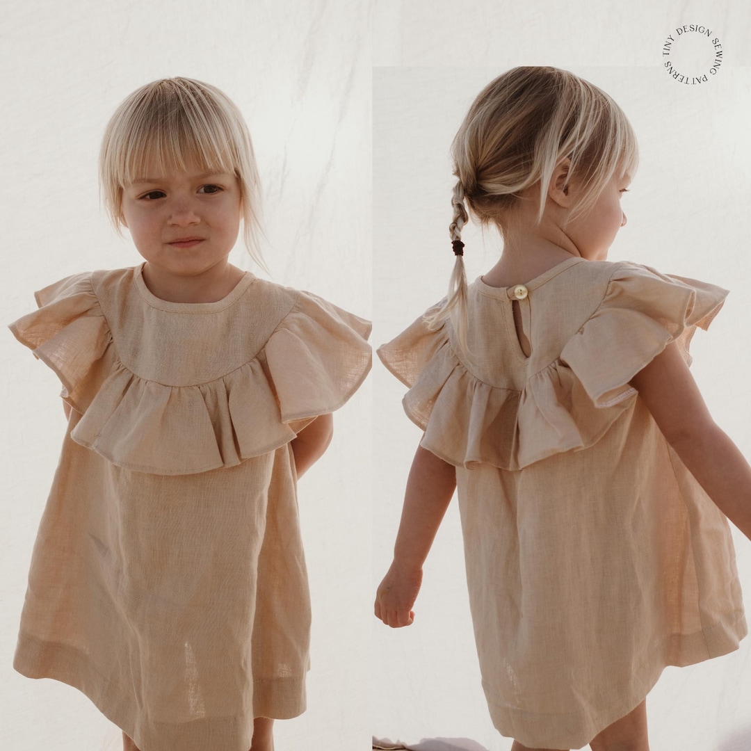 Girls Ruffle Dress PDF Sewing Pattern: Beginner-friendly (instant ...