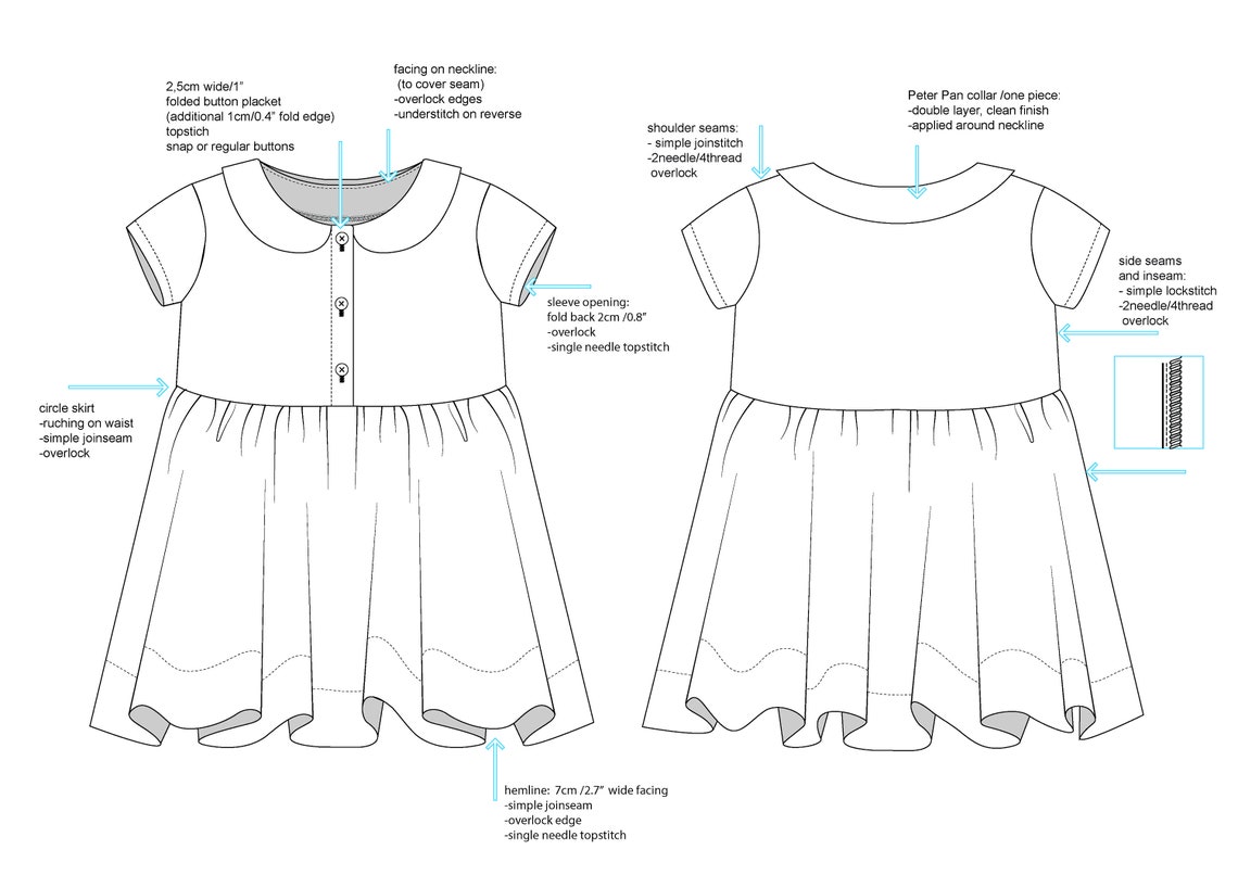 Girls Dress Pattern / Vintage Girls Dress / Girls Sewing | Etsy