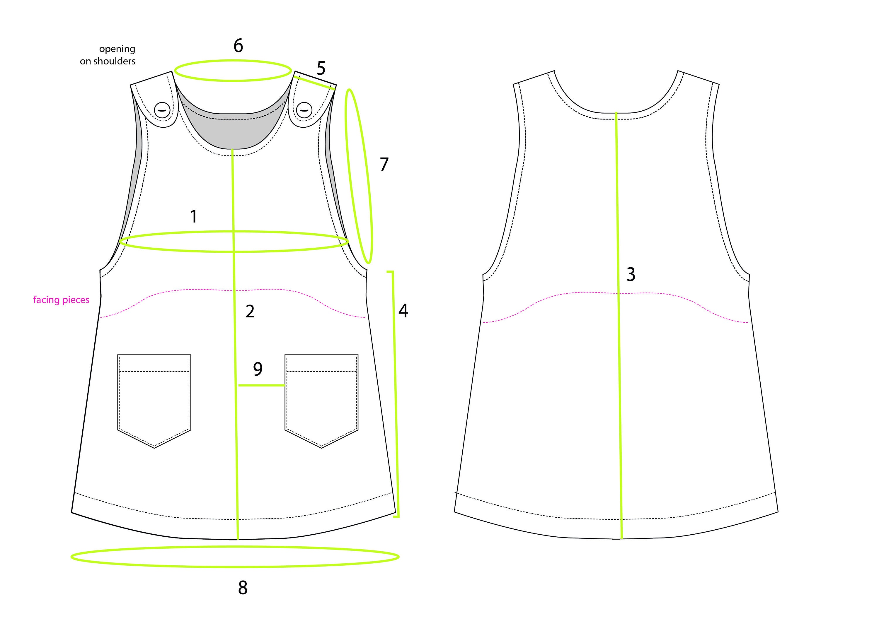 Pinafore Dress Pattern for Girls Linen Dress PDF Sewing - Etsy