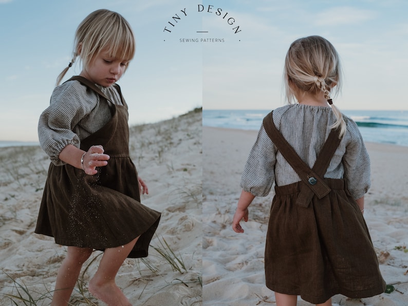 Girls Pinafore Dress Sewing Pattern: Baby & Toddler Apron (PDF Pattern ...