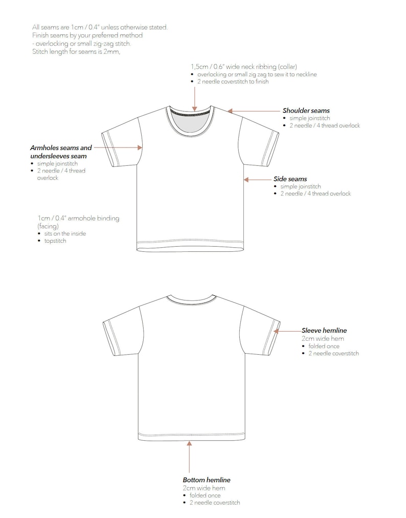 Boxy T-shirt Sewing Pattern / Knit T-shirt PDF Pattern for - Etsy