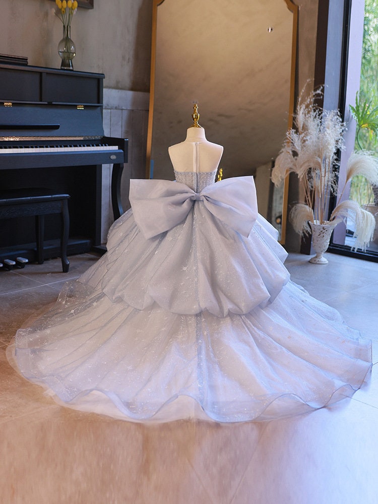 Princess Ball Gowns for Young Girls Kids Girl Sleeveless Beading Big ...