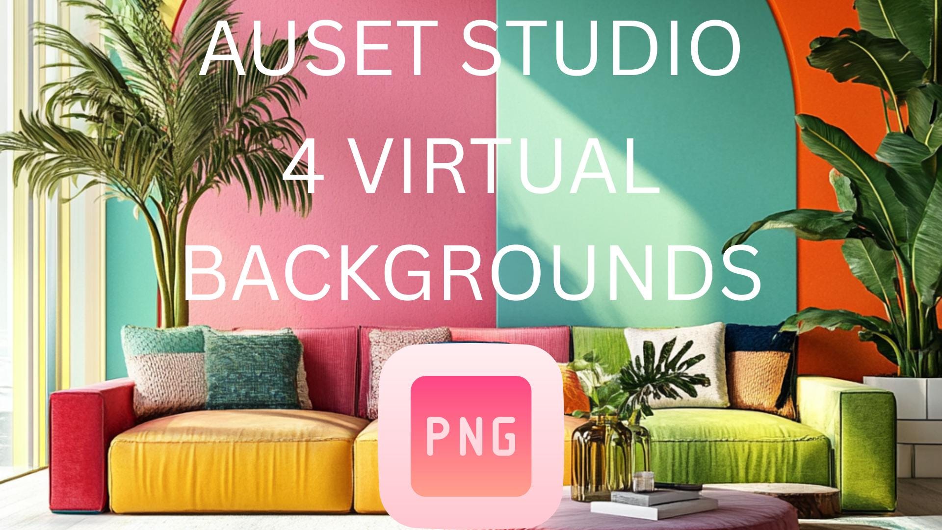 Colorful Zoom Virtual Backgrounds | Living Room | Backdrop | Colorful ...