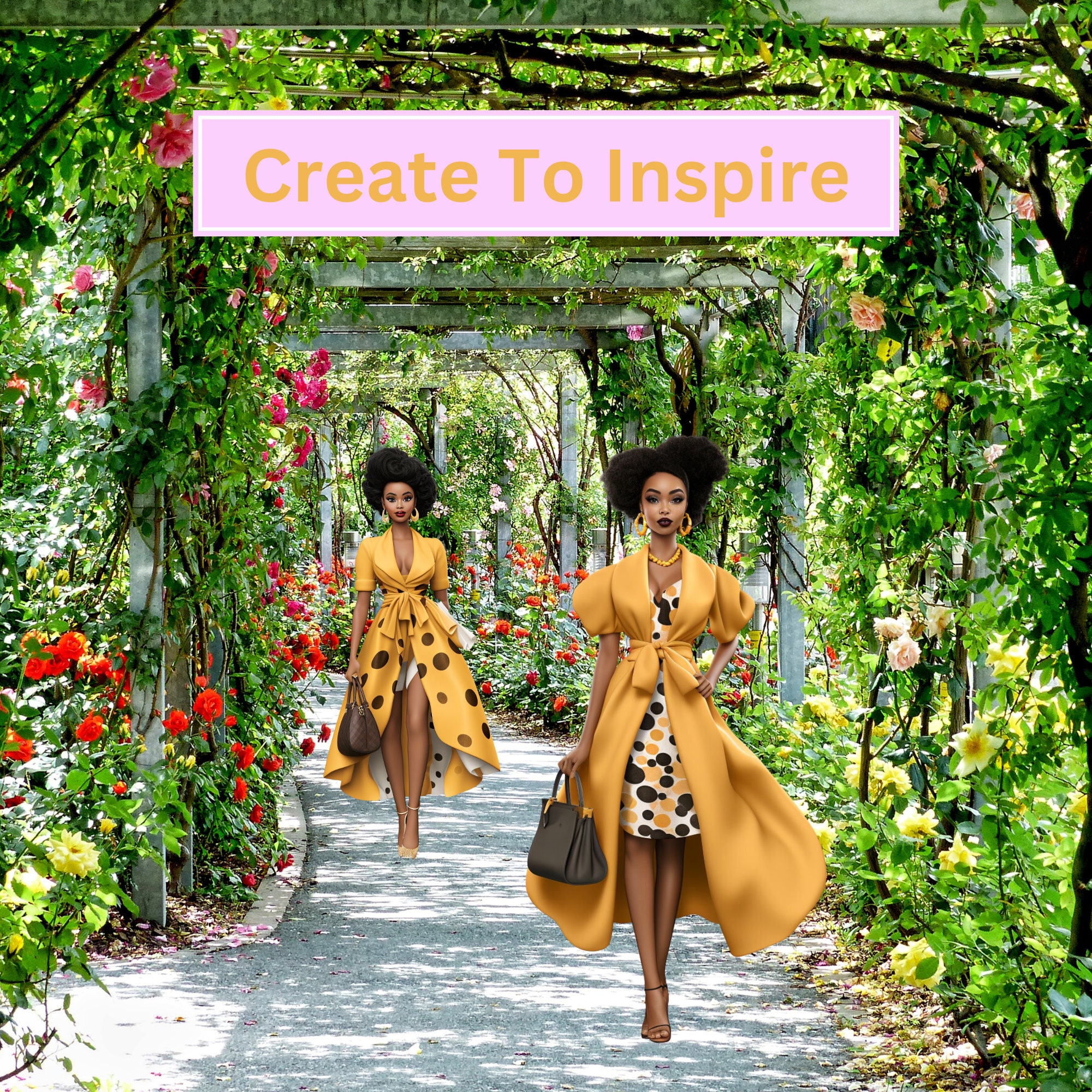 Style and Grace African American Clipart-black Girl Clipart-fashion ...