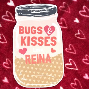 Bugs and Kisses Personalized Valentines//kids Valentines//gummy Worm ...