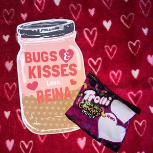 Bugs and Kisses Personalized Valentines//kids Valentines//gummy Worm ...