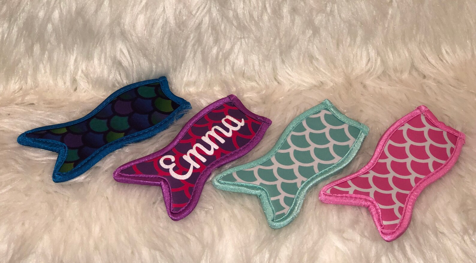 Mermaid Tail Freeze Pop Holder//personalized Neoprene Popsicle | Etsy