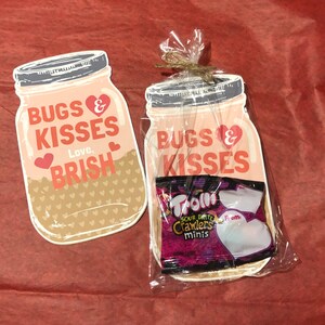 Bugs and Kisses Personalized Valentines//kids Valentines//gummy Worm ...