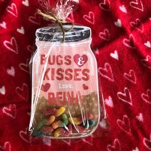 Bugs and Kisses Personalized Valentines//kids Valentines//gummy Worm ...