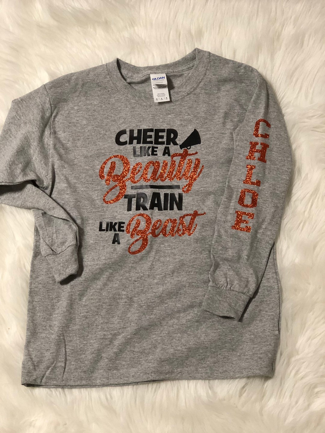 Personalized Cheerleading Shirt: "cheer Like a Beauty, Train Like a ...