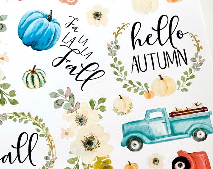 Fall Sayings Planner Stickers Fall Quote Stickers Fall Stickers Autumn ...